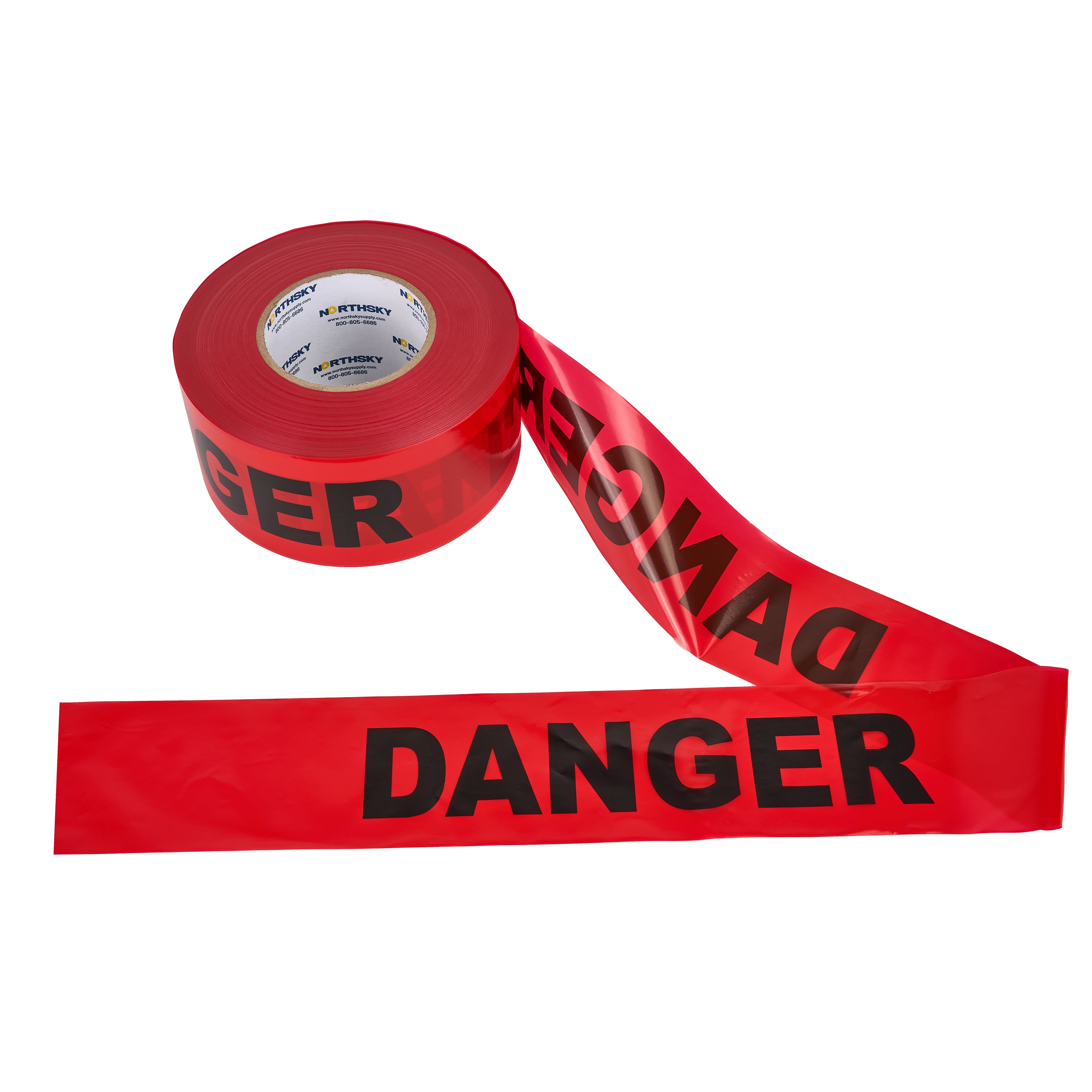 Red "Danger" Barrier Tape, 3 in. x 1000 ft.