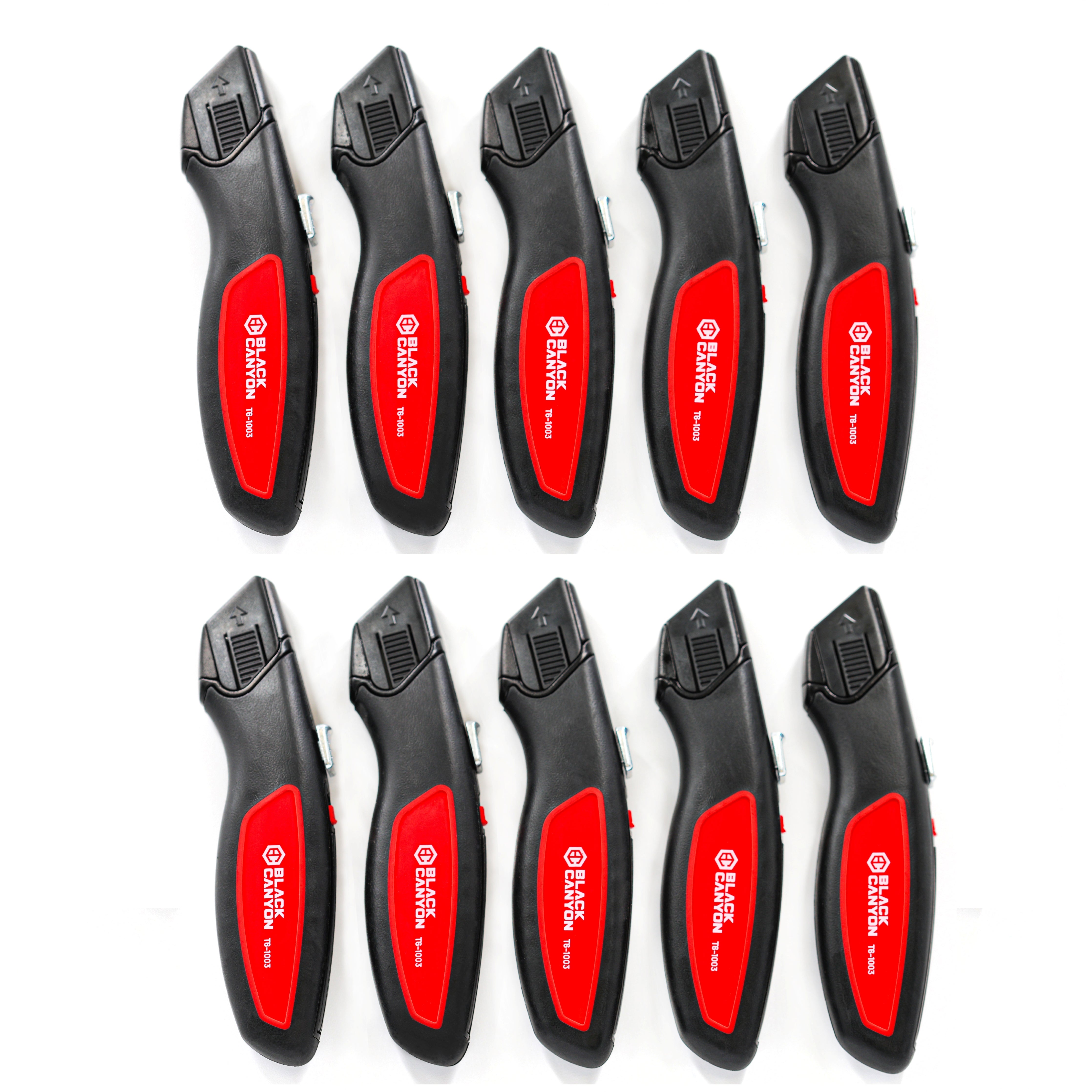 Utility Knives, Self Retracting, Ergonomic Grip, Black Canyon